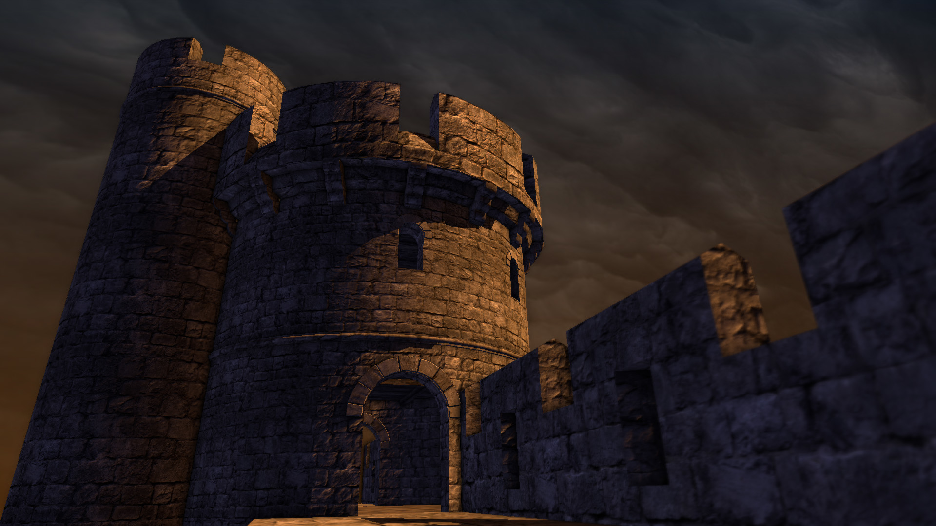 blender tower set castle