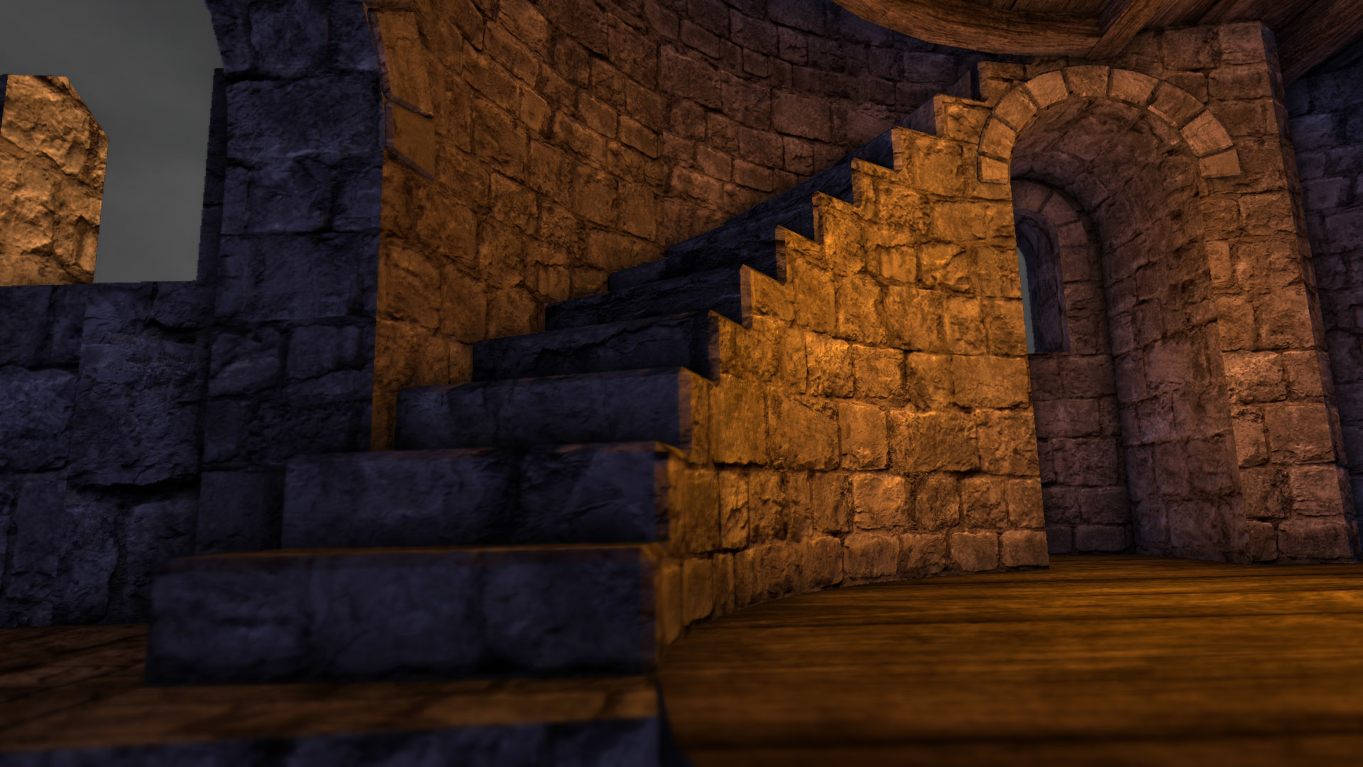 blender tower set castle