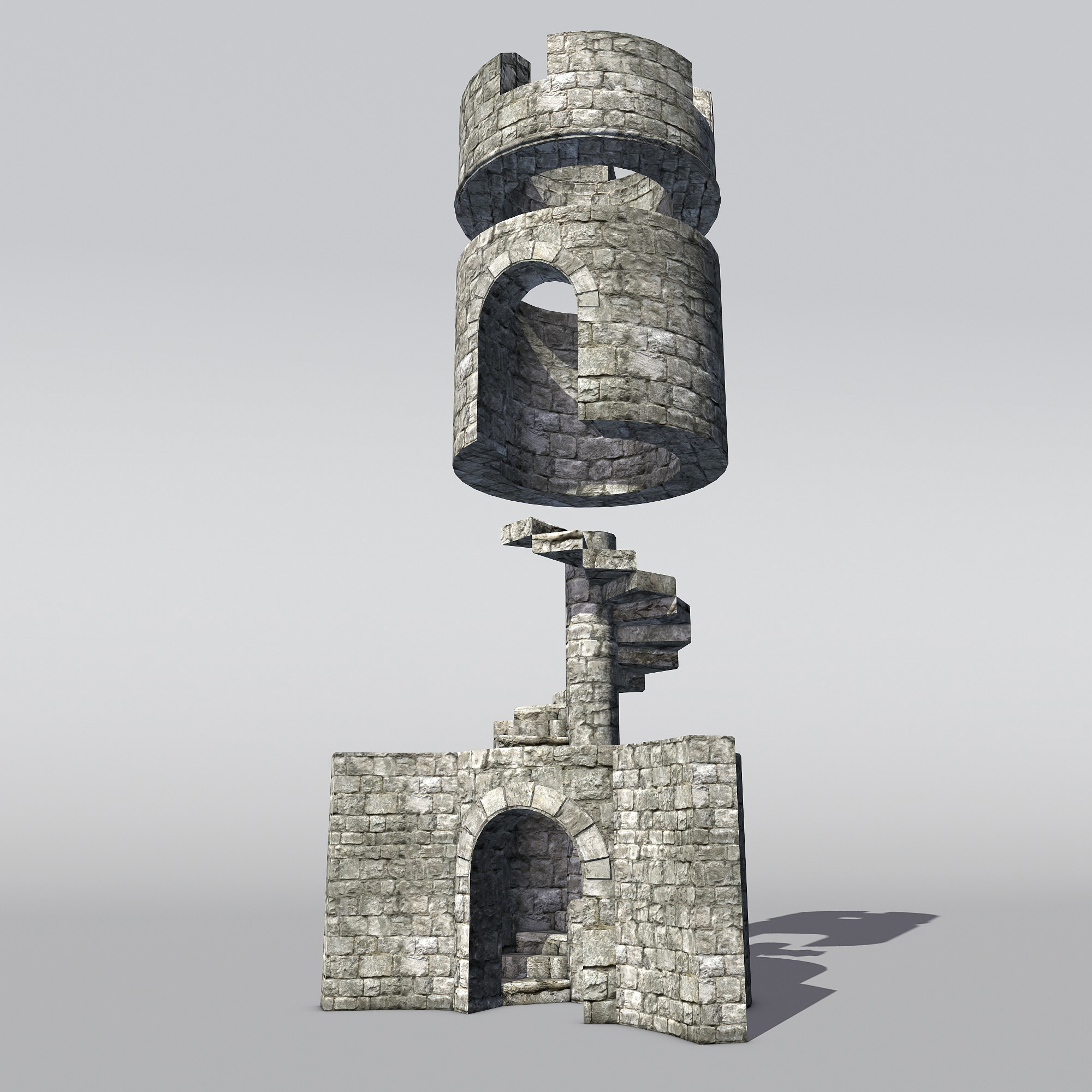 blender tower set castle
