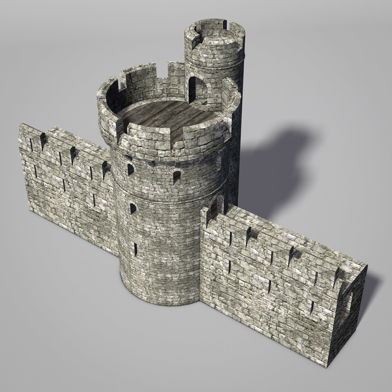 blender tower set castle