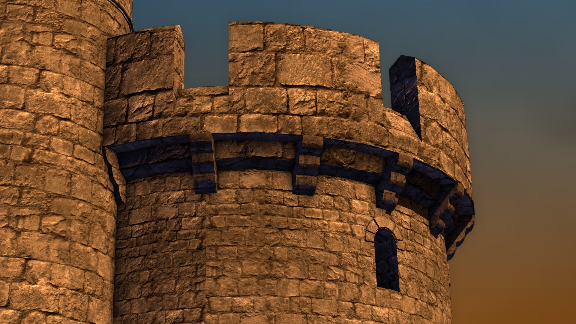 blender tower set castle