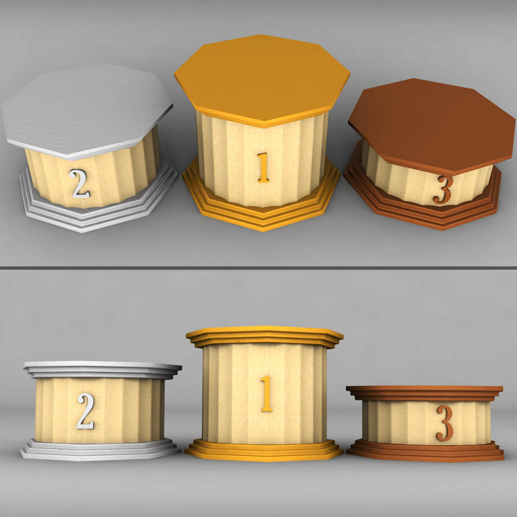 old greece sport podium 3d model