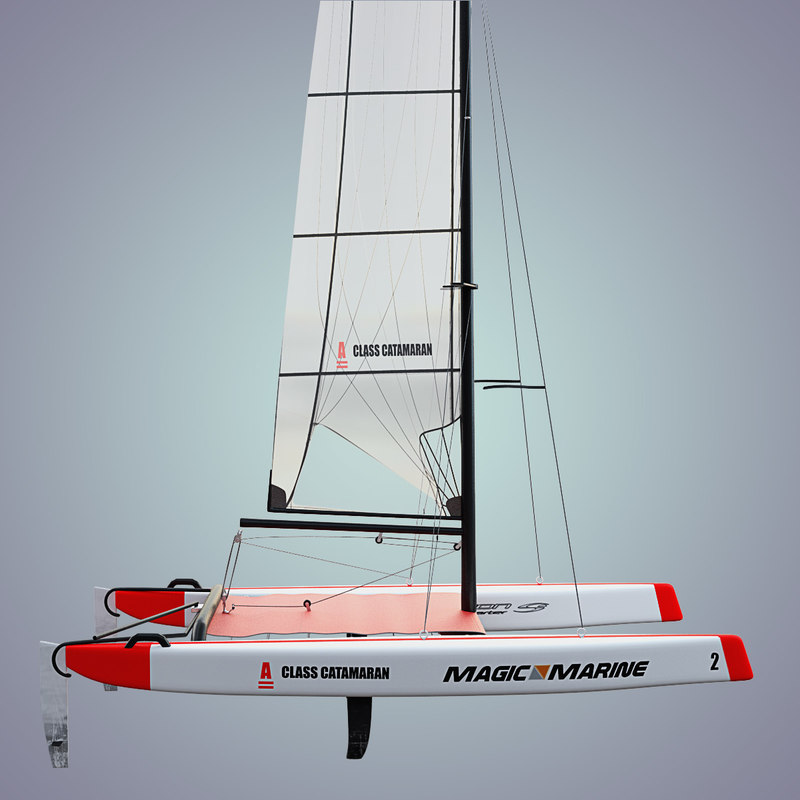 3d catamaran a-class model