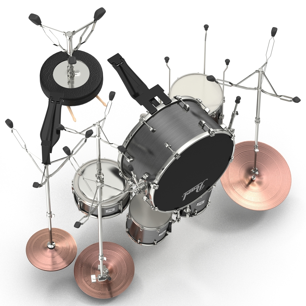 3d drum kit modeled