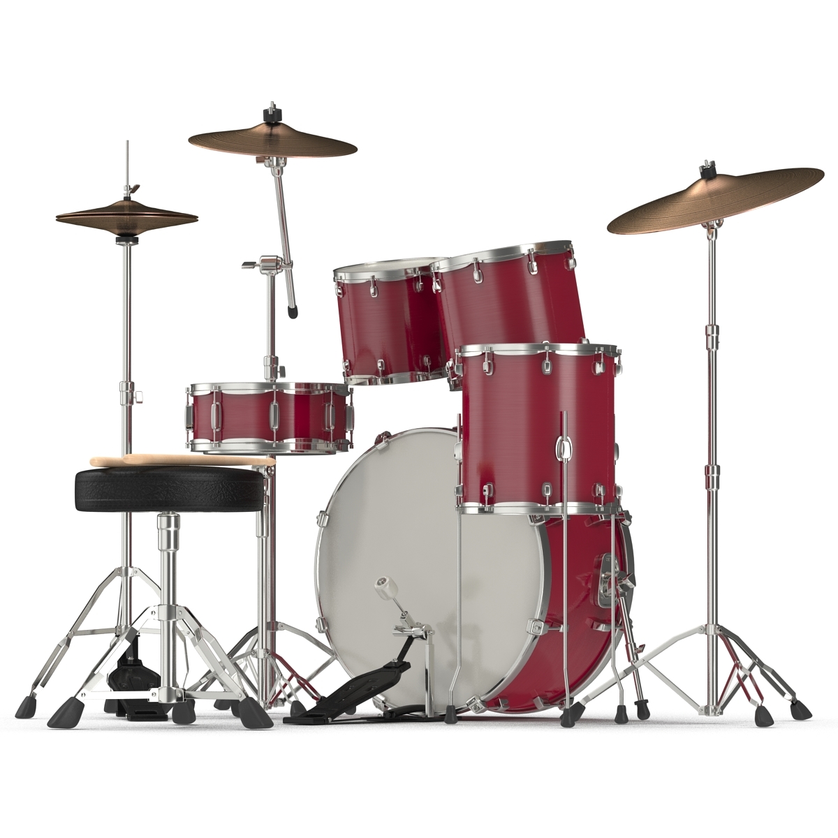 drum kit 2 modeled 3d c4d