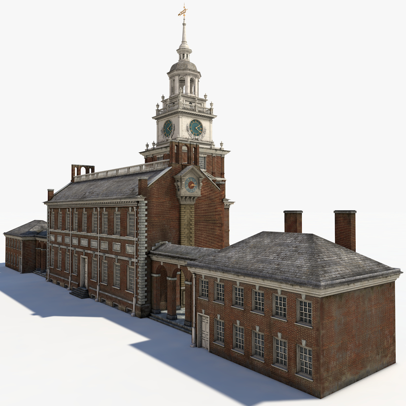 obj independence hall building