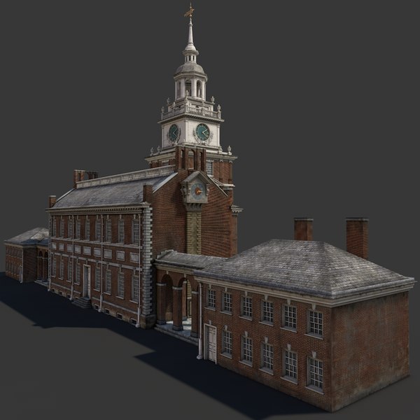 obj independence hall building