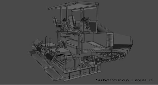 asphalt paver roads dxf