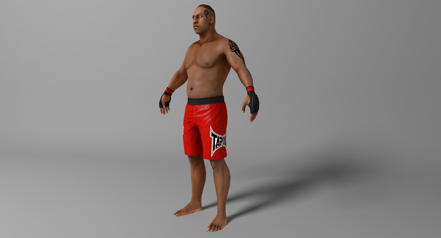 real-time ufc boxer 3d model