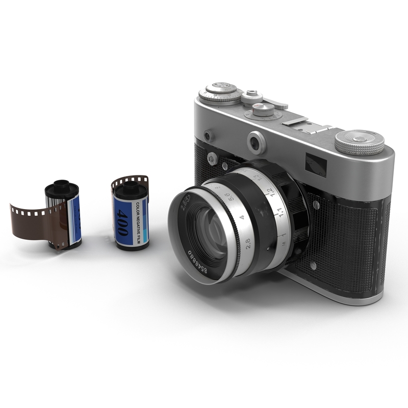 3d vintage film camera set