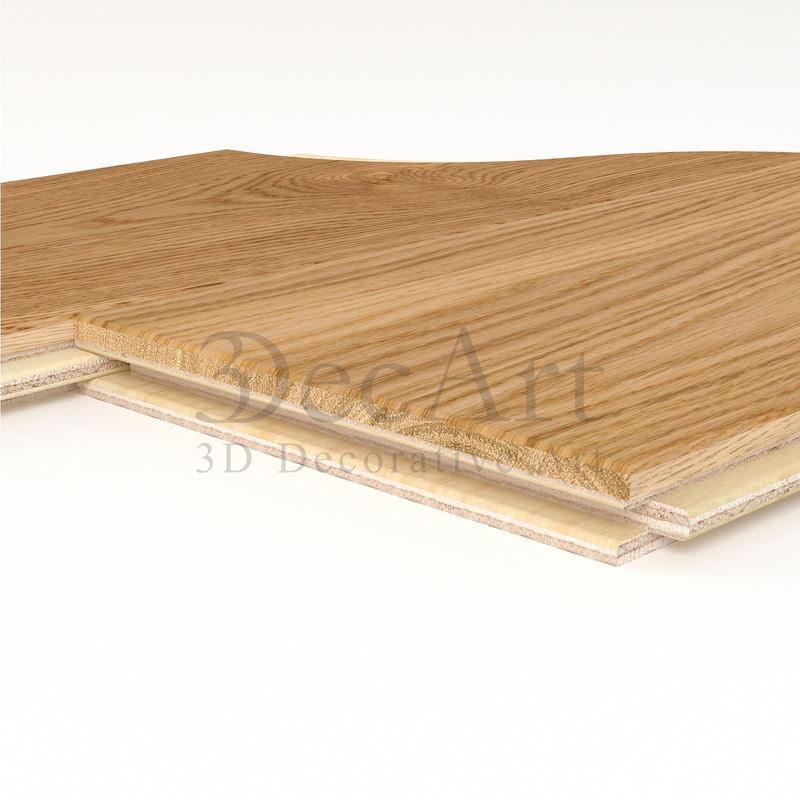 3d model 2-layers parquet board