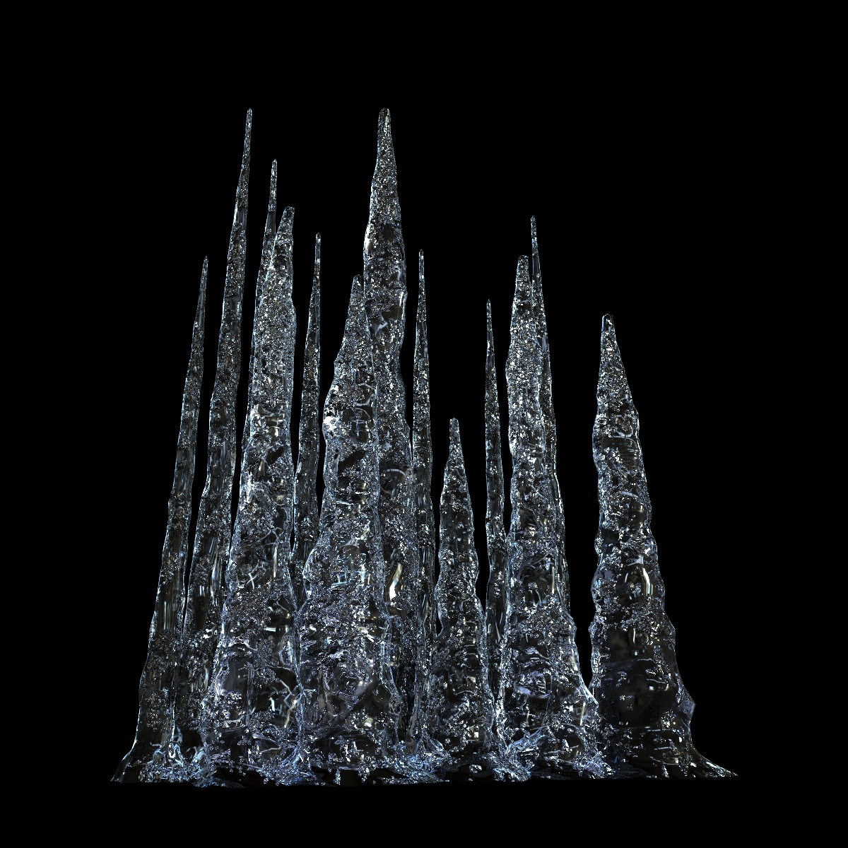 3d model icicles stalactites