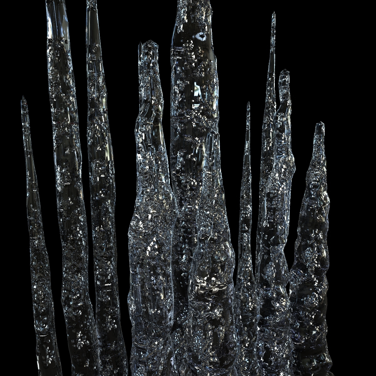 3d model icicles stalactites