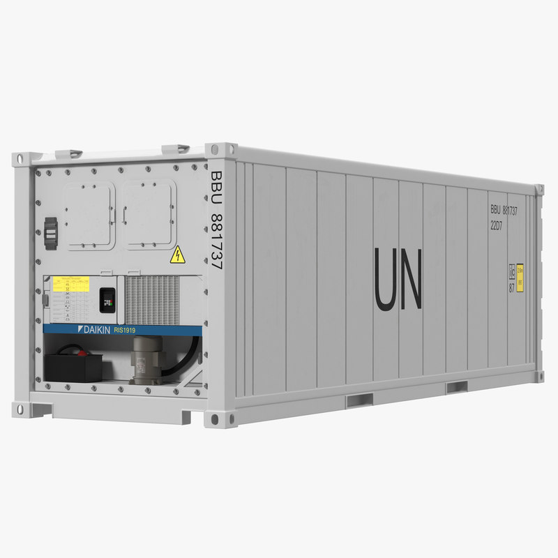 3d model iso refrigerated container