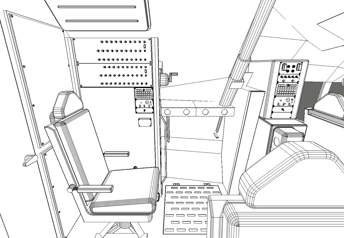 kc-135 cockpit 3d 3ds