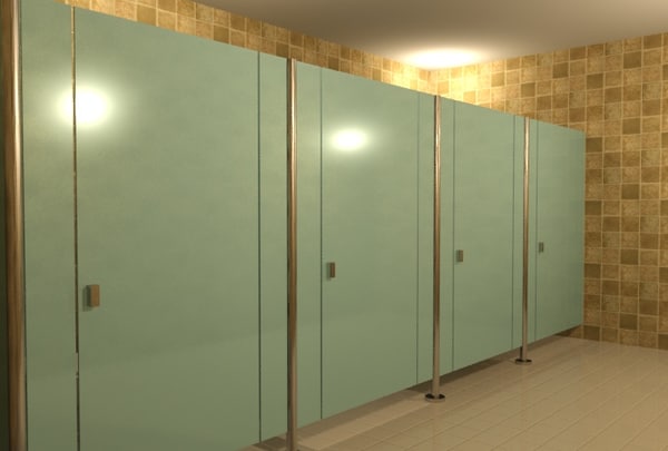 Building Revit Family cubical toilet parametric