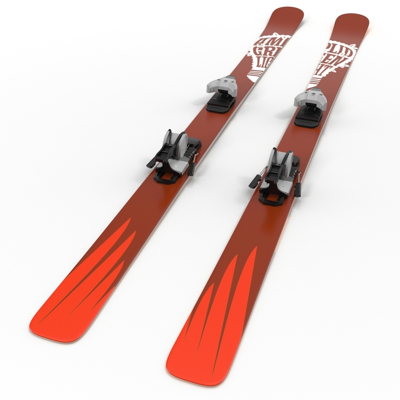 3d snow ski 7 model