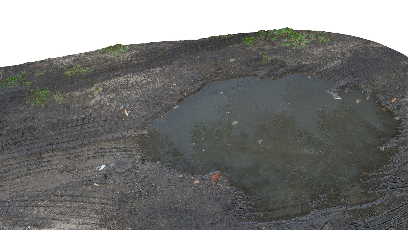 3d model mud puddle hd 8k