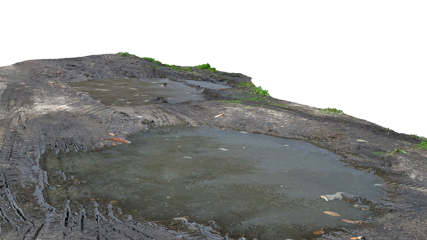 3d model mud puddle hd 8k