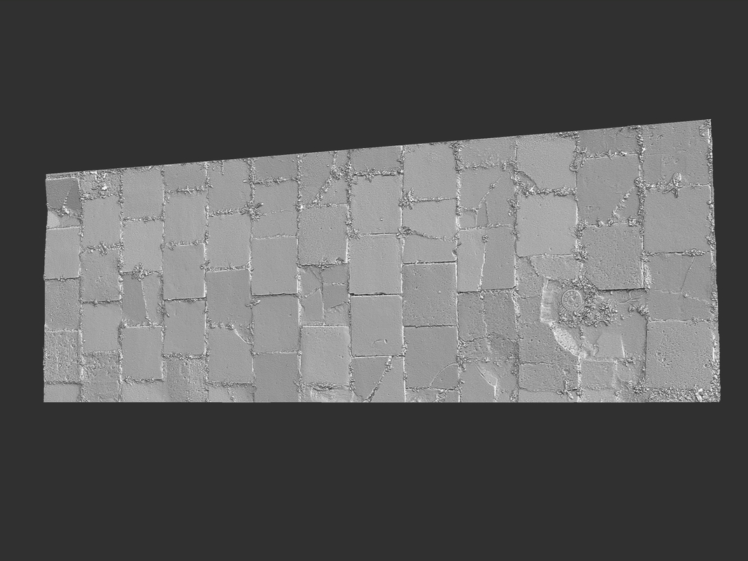 3d sidewalk pavement scanned model