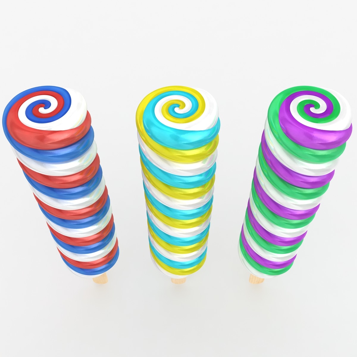 cyclone popsicle 3 colors 3d 3ds