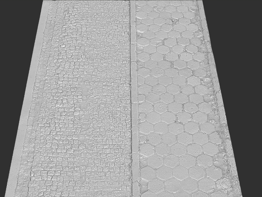3d sidewalk pavement scanned