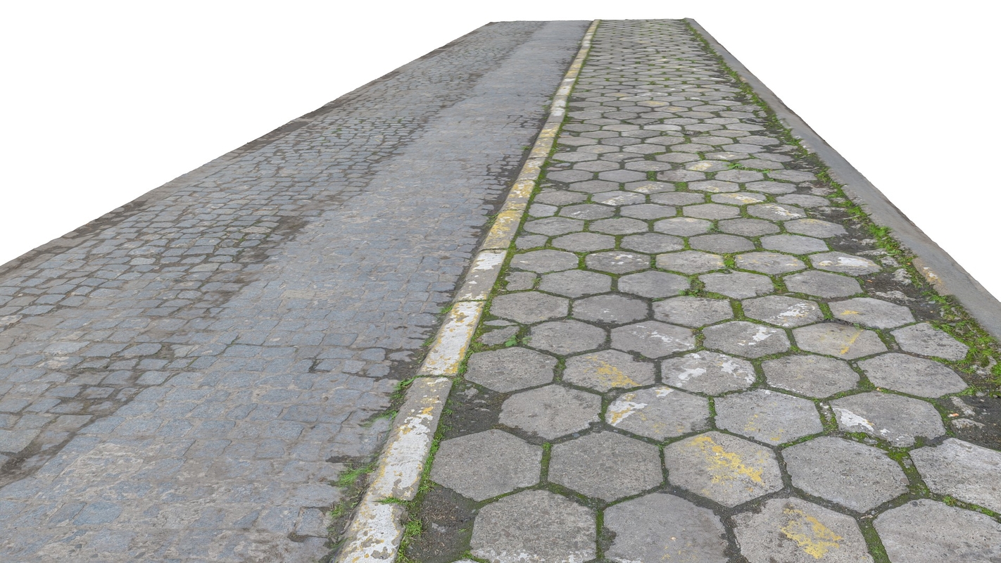 3d sidewalk pavement scanned