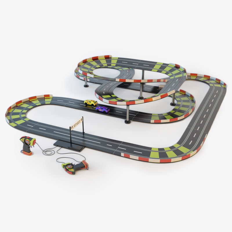 racing track toy 3d model