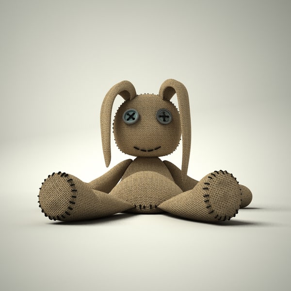 burlap doll 3d c4d