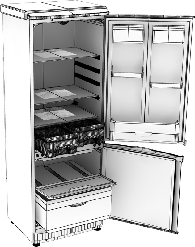 free 3ds model fridge kitchen