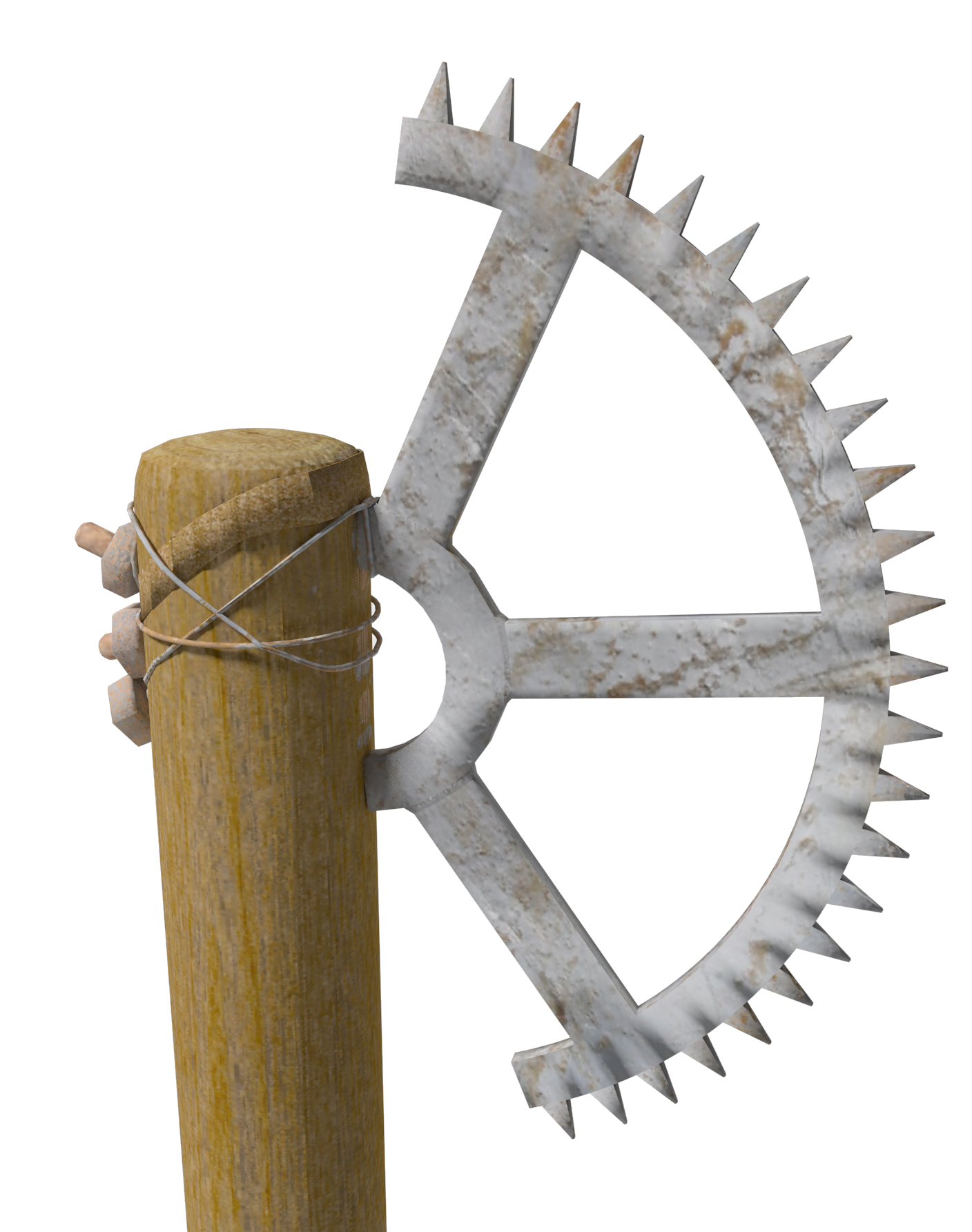 3d model apocalyptic axe