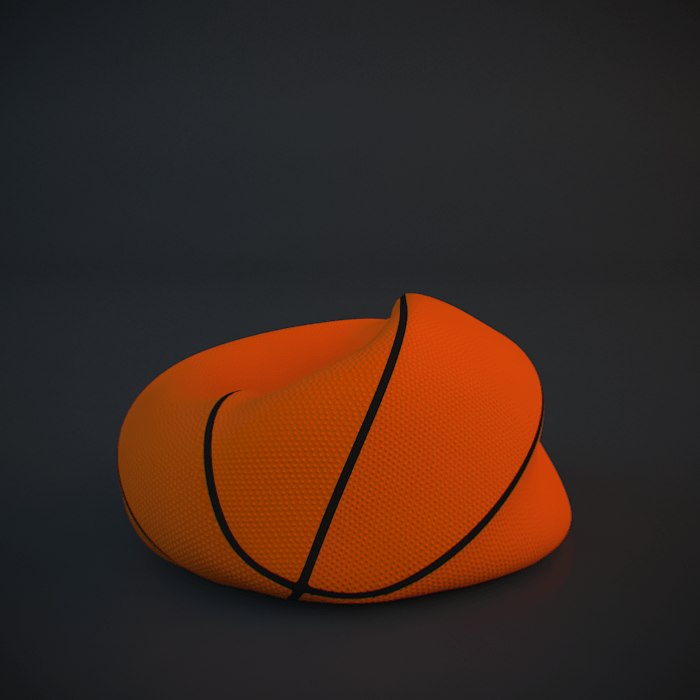 deflated basketball 3d max