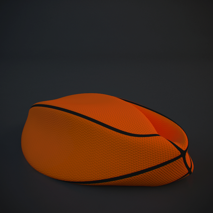 deflated basketball 3d max
