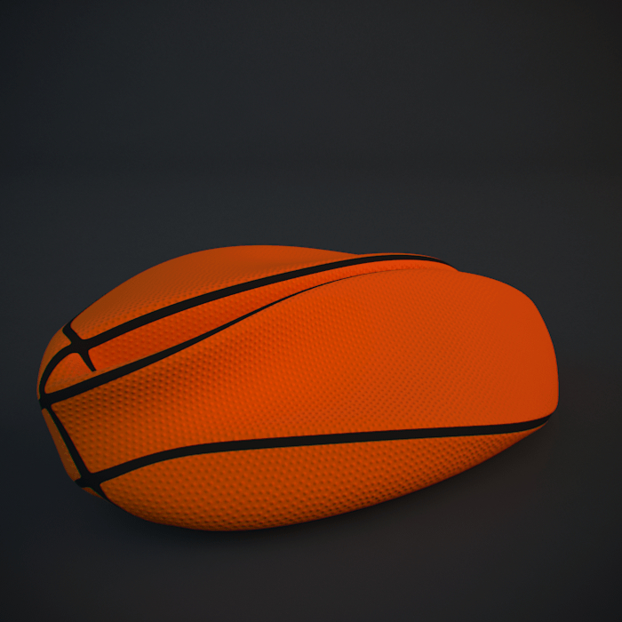 deflated basketball 3d max