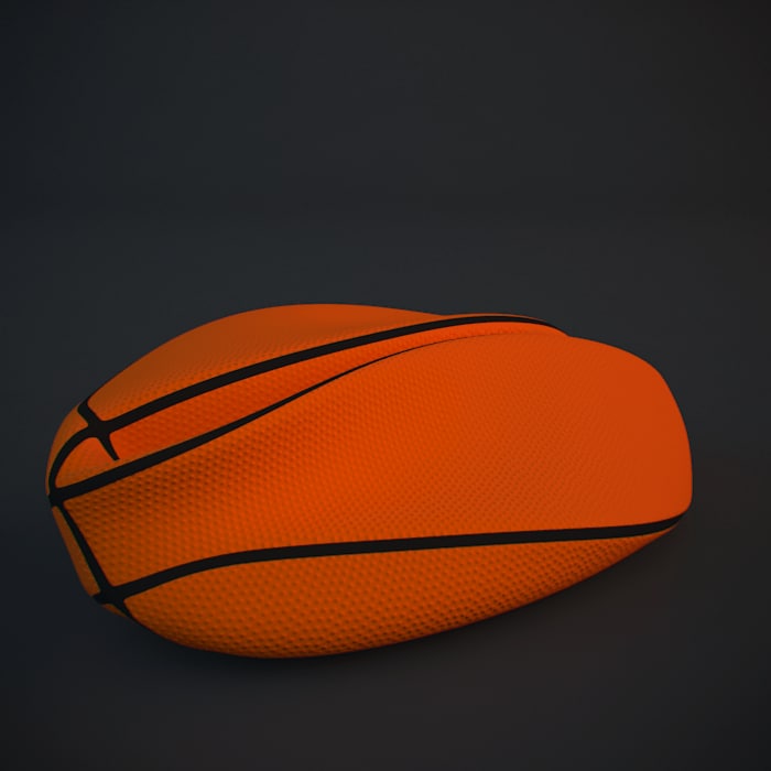 deflated basketball 3d max