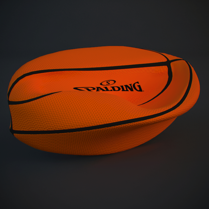 deflated basketball 3d max