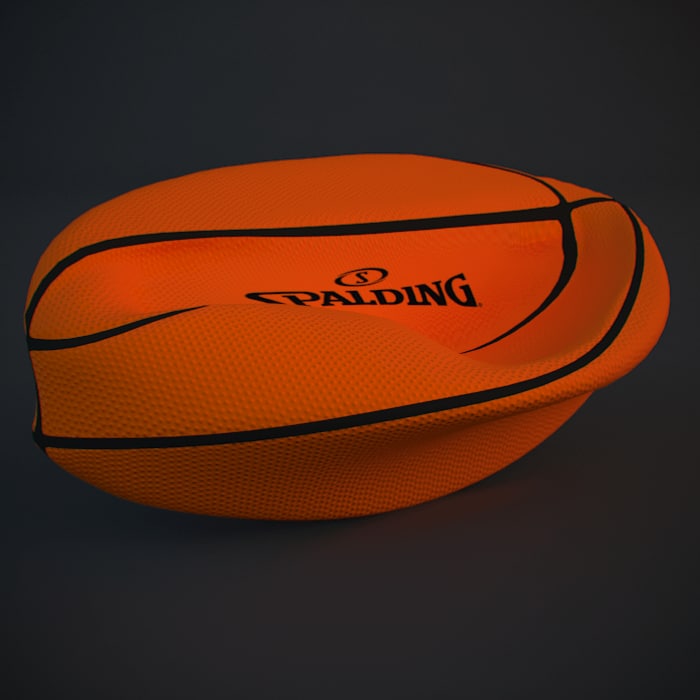 deflated basketball 3d max