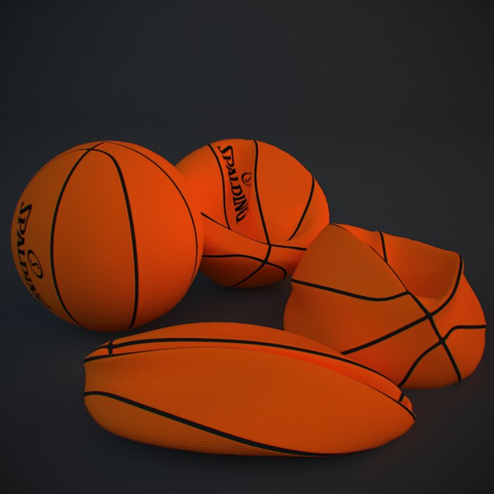 deflated basketball 3d max