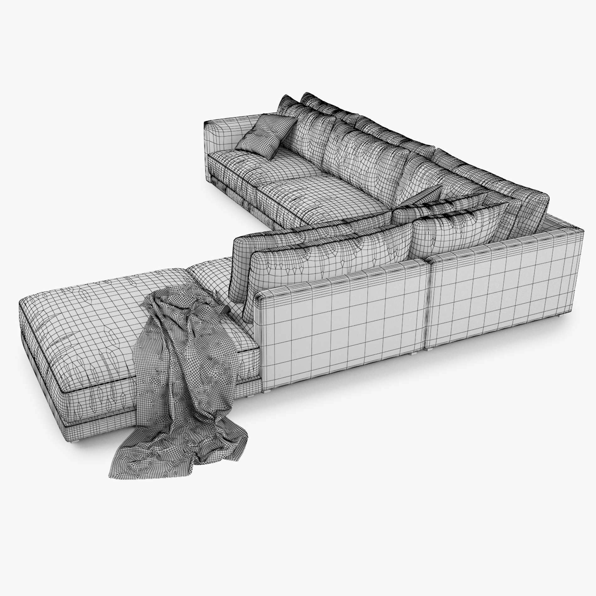 3d 3ds poliform bristol sofa