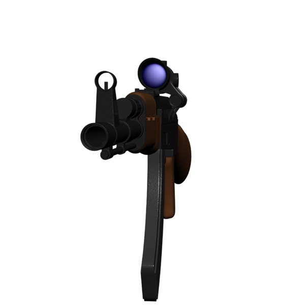 ak-47 acog scope 3d model