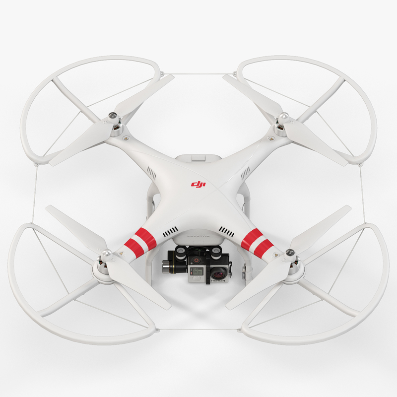dji phantom 2 quadcopter 3d max