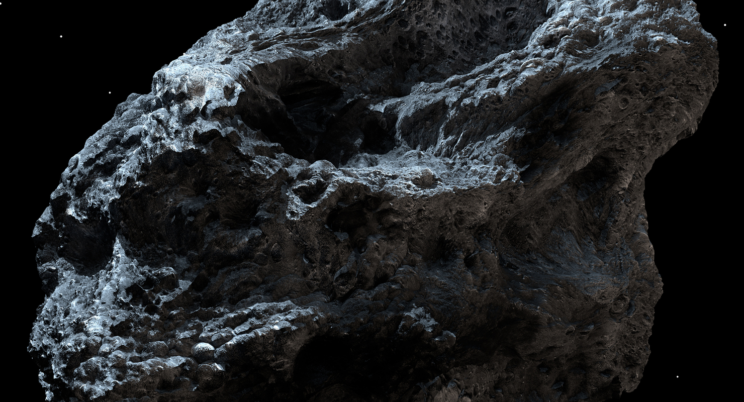 c4d asteroid modeled stone