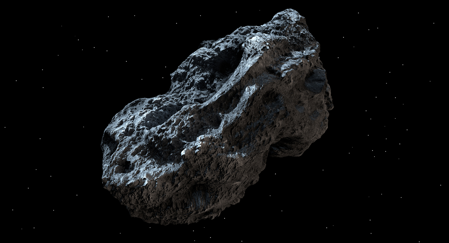 c4d asteroid modeled stone