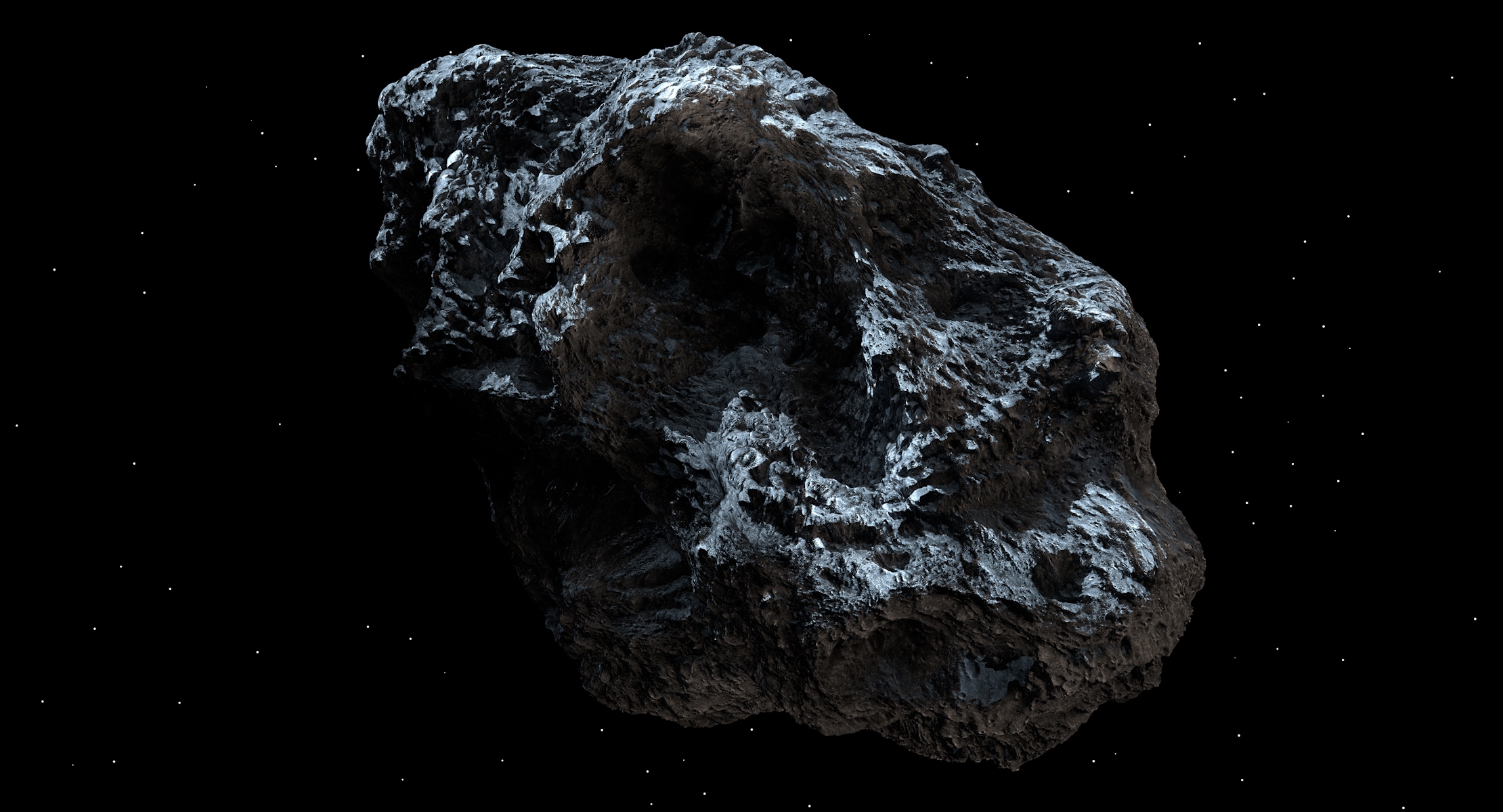 c4d asteroid modeled stone