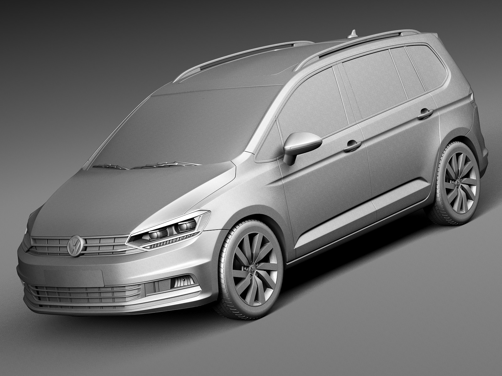 3d model 2016 volkswagen touran