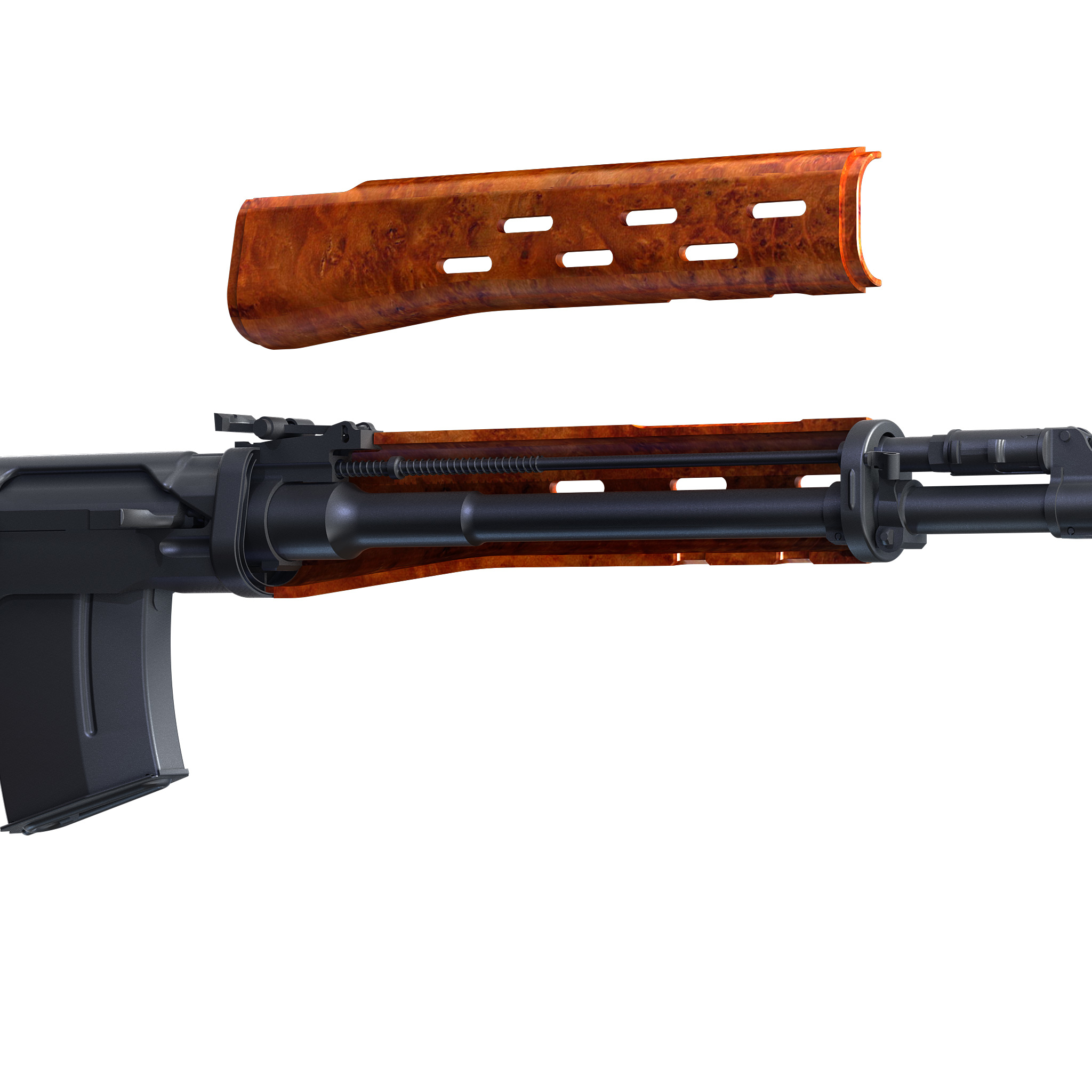dragunov svd sniper rifle 3d model