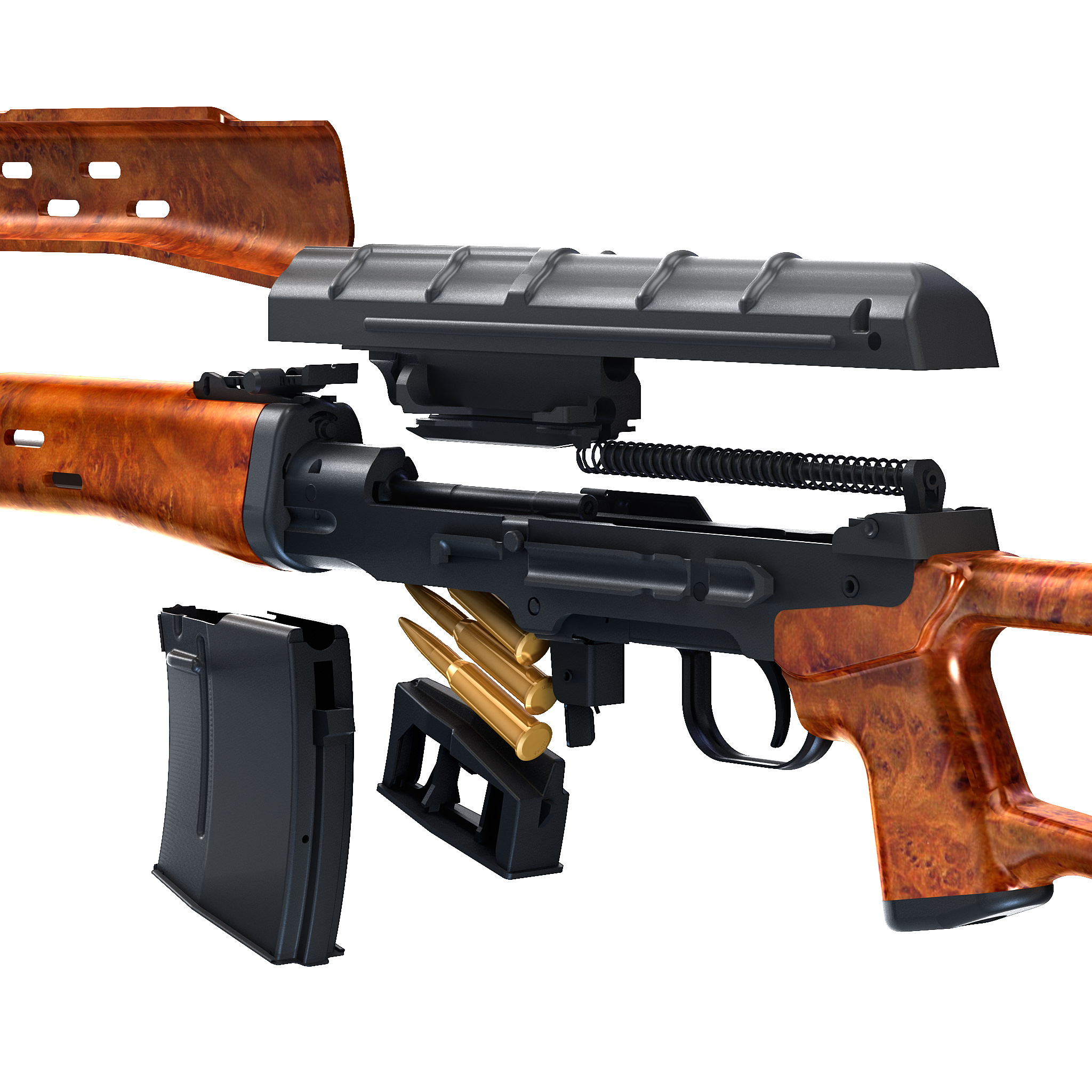 Dragunov SVD Scharfschützengewehr 3D-Modell - TurboSquid 942640