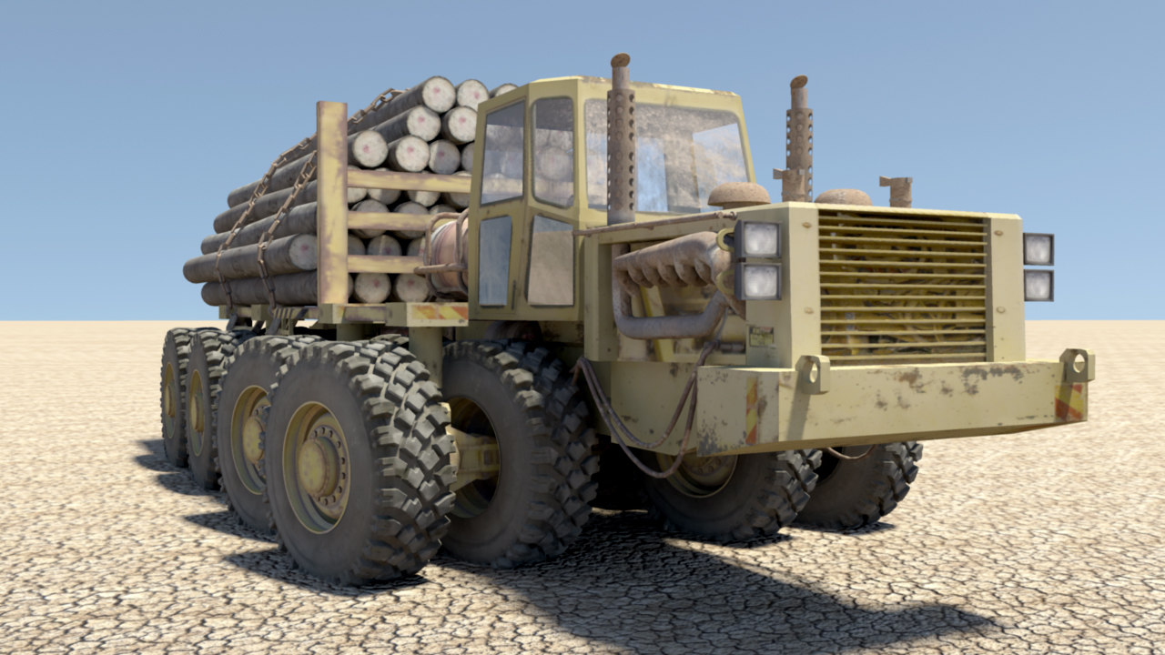 heavy logging vehicle 3d model