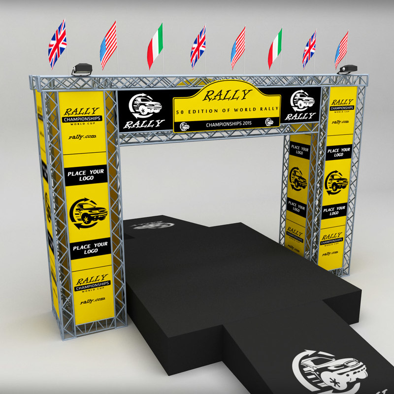 wrc podium 3d model