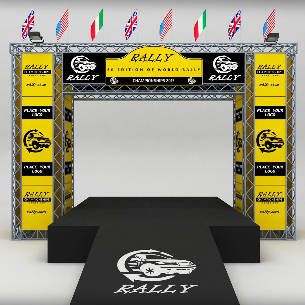 wrc podium 3d model